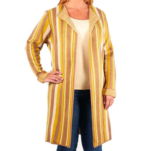 NY Collection | Sweaters | Ny Collection Womens Plus Size Long Striped ...